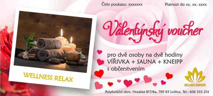 Dárkový poukaz wellness a pobytové balíčky :: Penzion a wellness Emporio